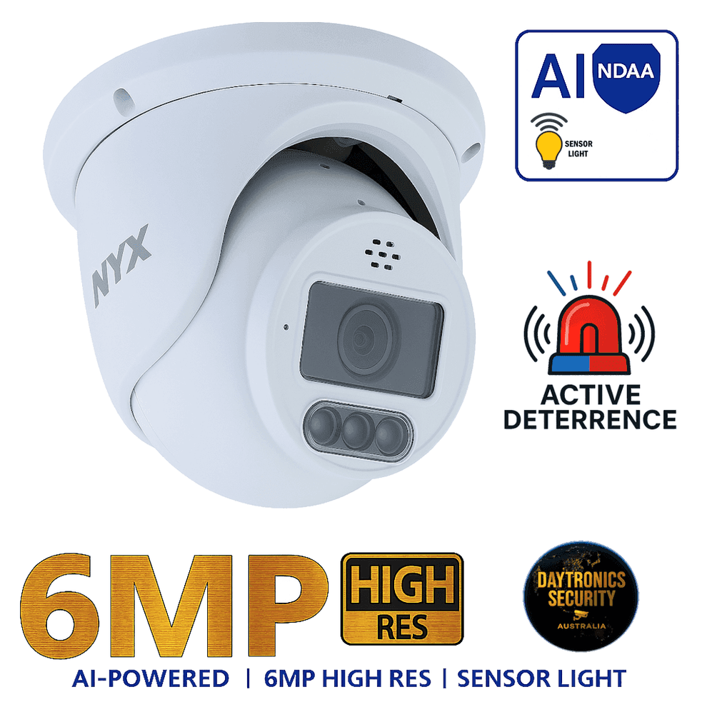 NYX D6FL Ultimate Camera 6MP Starlight RAI Security Dome | Daytronics ...