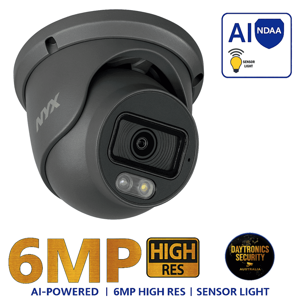 NYX DC6-28F IQ+ Black Camera 6MP SensorLight AI Security | Daytronics ...